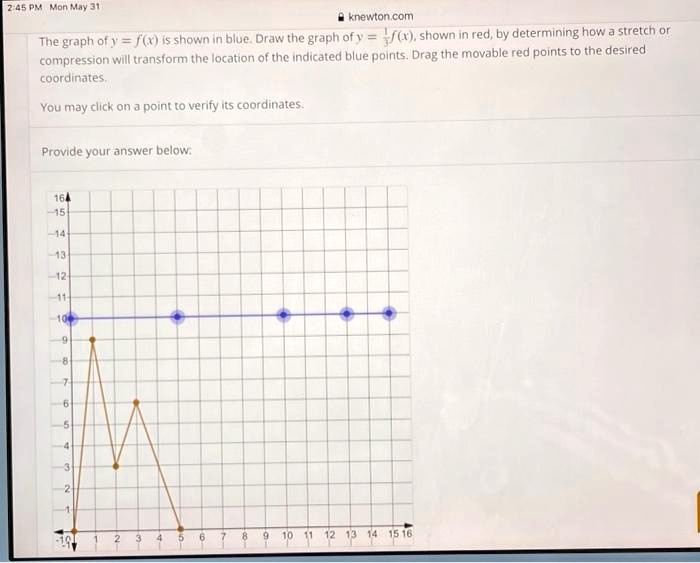 SOLVED: 2-857" Mon May knewton com "Graph= f ! Lf(),shown in red; by determining how = stretch ...