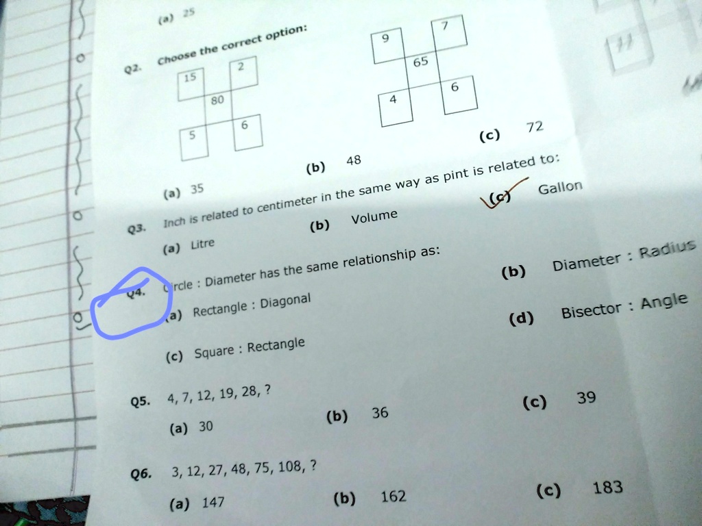 [GET ANSWER] (a) 25 Q2. Choose the correct option: 15 2 80 5 6 9 65 7 4 ...