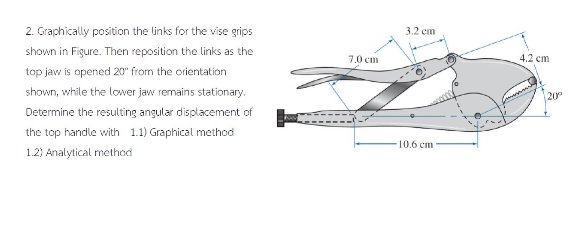 2. Graphically position the links for the vise grips shown in Figure ...