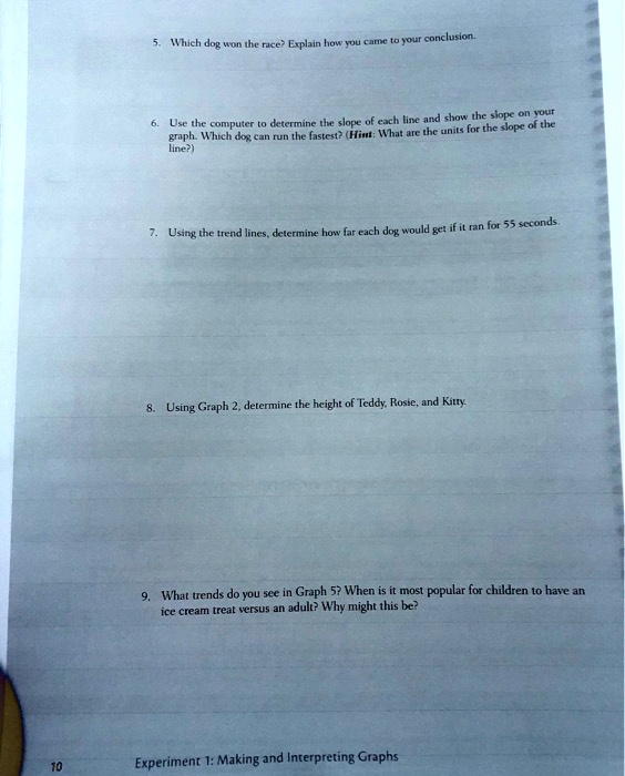 SOLVED:Wmuch cand conclusion Qust) Lpllin each line and show the slope ...