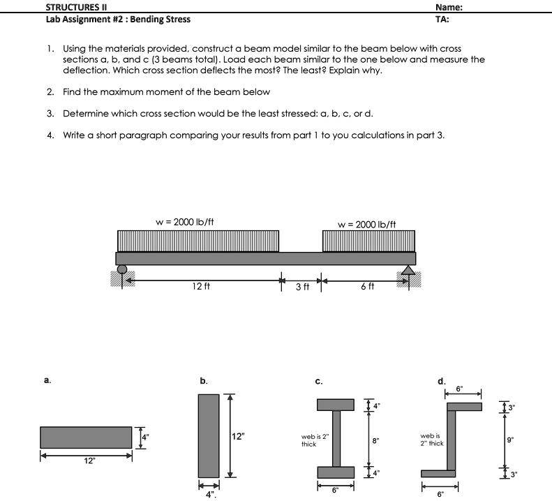 Solved Question 2 From Lab 2 Which Cross Section Would Be The Least 0585