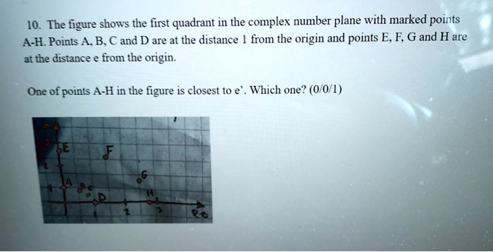 SOLVED: The figure shows the first quadrant in the complex number plane ...