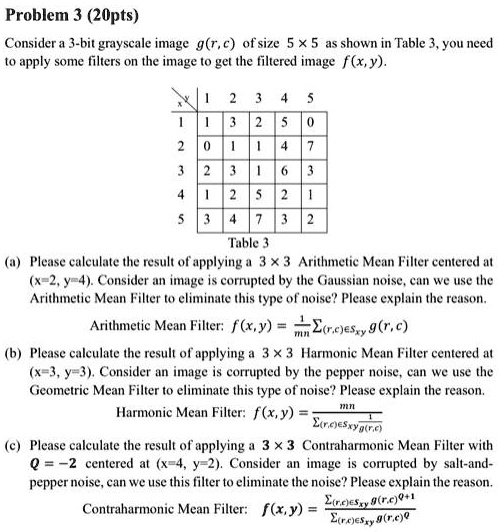 Problem 3 (20 pts): Consider a 3-bit grayscale image gr,c of size 5x5 ...
