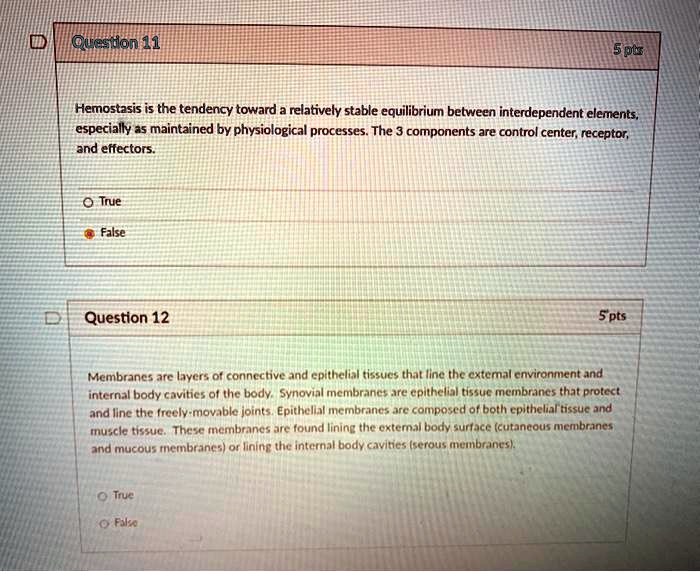 SOLVED: Hemostasis is the tendency toward a relatively stable ...