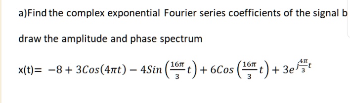 SOLVED: The solution is based on one of these theories: impulse convolution Fourier series ...