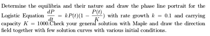 SOLVED:Determine the equilibria and their nature and draw the phase ...