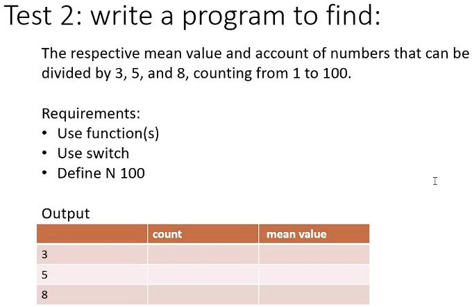 VIDEO solution: Using C language Test 2: Write a program to find: The ...