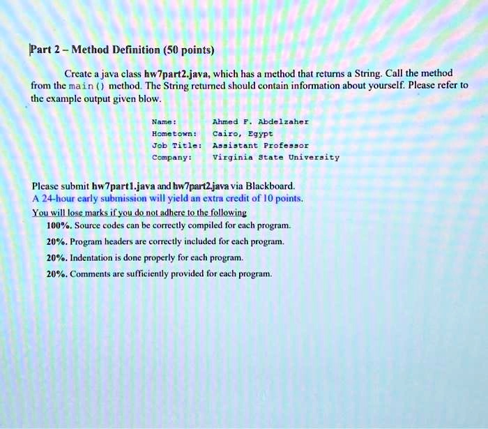 Solved Texts Create A Java Class Hw7part2java Which Has A Method