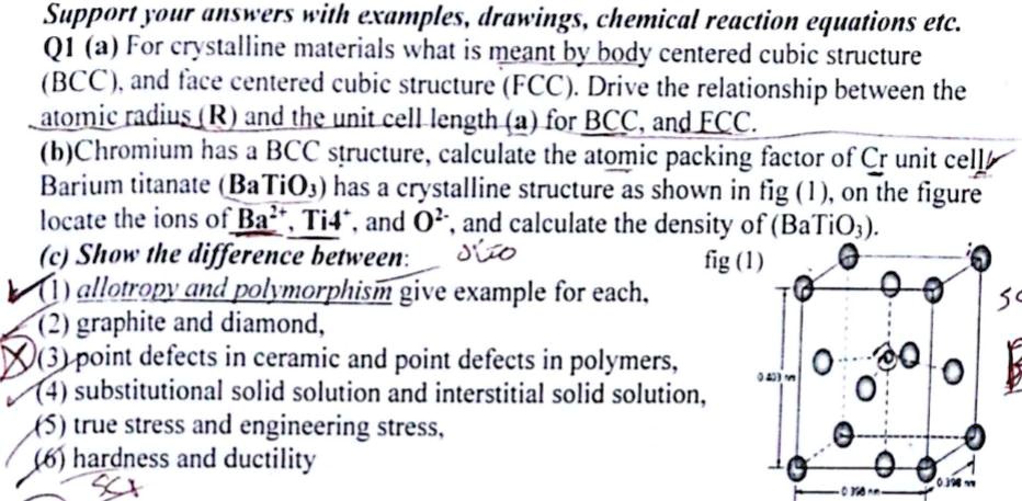 SOLVED: (a) For crystalline materials, what is meant by body-centered cubic structure (BCC) and ...