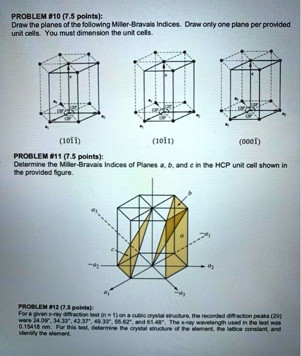 problem 10 75 points draw the planes of the following miller bravais ...