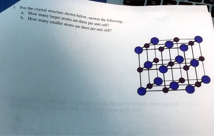 For The Crystal How Stucture Many Shown Larger Below How Atoms Anawci Inany Smaller Thete