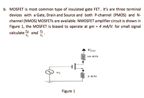 b. MOSFET is most common type of insulated gate FET. it’s are three ...