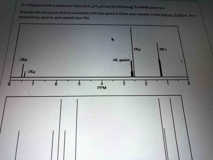 SOLVED: A compound with molecular formula C1H1O has the following 'H-NMR spectrum. Provide the ...