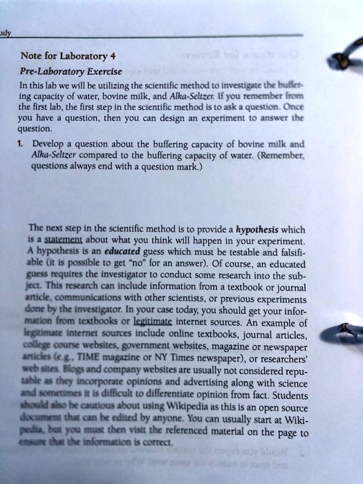 note for laboratory pre laboratory exercise in this lab we will be utilizing the scientific ...