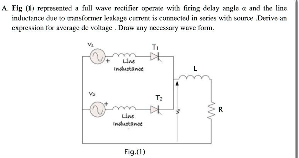 SOLVED: A. Fig (1) represented a full wave rectifier operate with ...