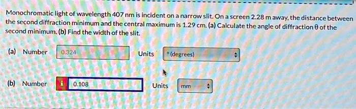 SOLVED: Please explain step by step Monochromatic light of wavelength ...