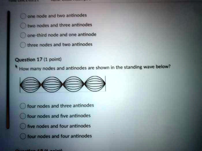 VIDEO solution: One node and (wo antinodes two nodes and three ... VIDEO solution: One node and (wo antinodes two nodes and three ...