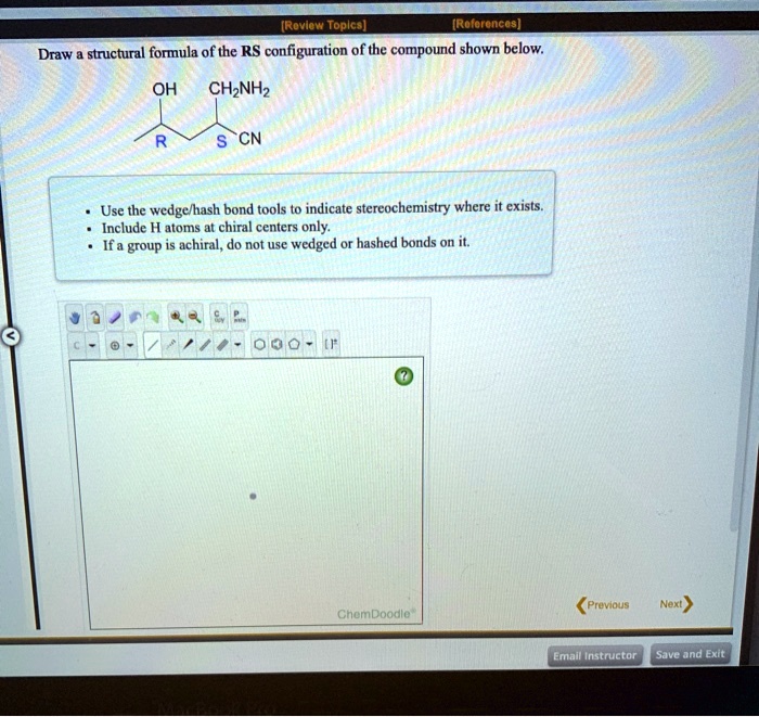 SOLVED: [Rovlc Toplcs] Heotcrancds Draw structural formula of the RS ...