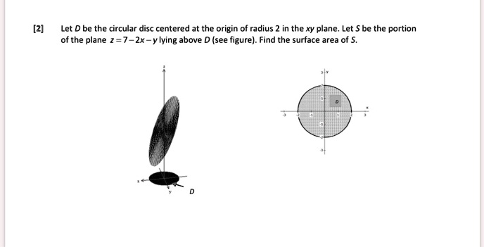 SOLVED: Let D be the circular disc centered at the origin of radius in ...