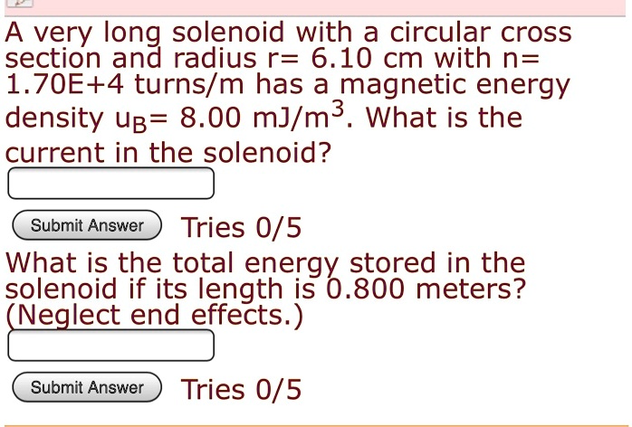 Solved A Very Long Solenoid With A Circular Cross Section Radius R 6