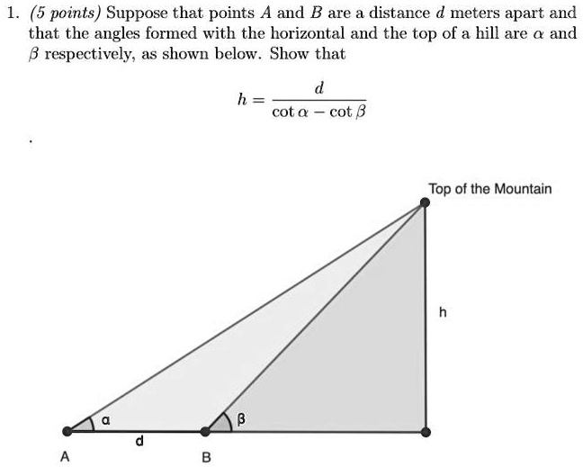 SOLVED: Suppose that points A and B are a distance d meters apart and ...