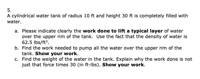 a cylindrical water tank of radius 10 ft and height 30 ft is completely ...