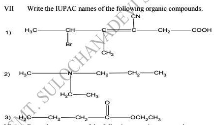 SOLVED: Draw IUPAC diagrams for the following