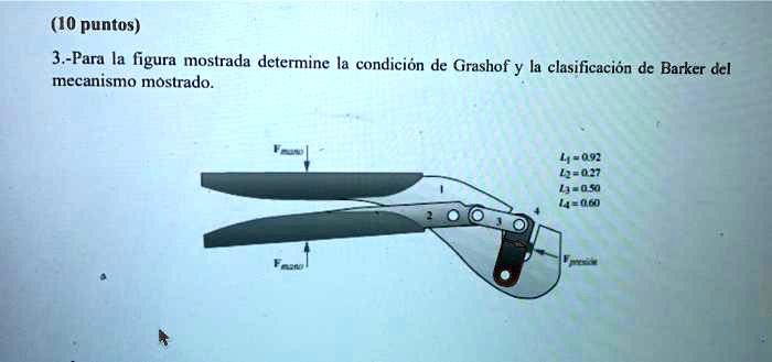 - For the figure shown, determine the Grashof condition and Barker's ...