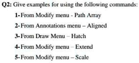 SOLVED: Q2: Give examples for using the following commands: 1- From ...