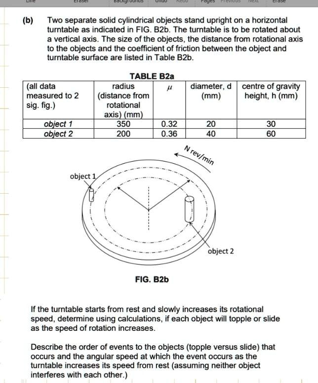 SOLVED: (a) Two separate solid cylindrical objects stand upright on a ...