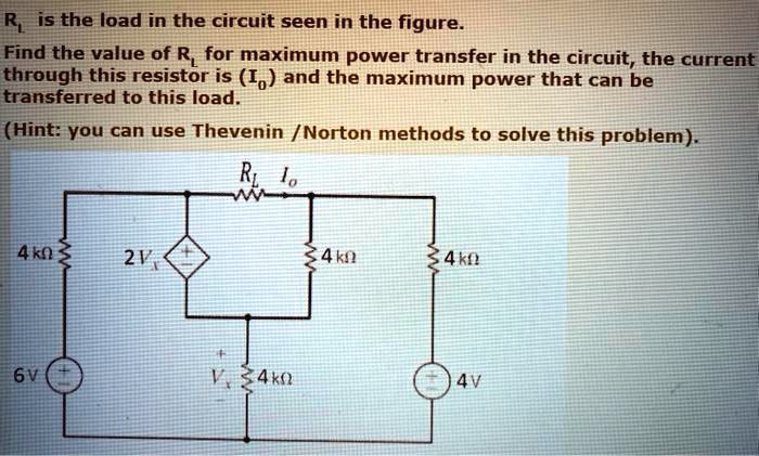R? is the load in the circuit seen in the figure. Find the value of R? for maximum power ...
