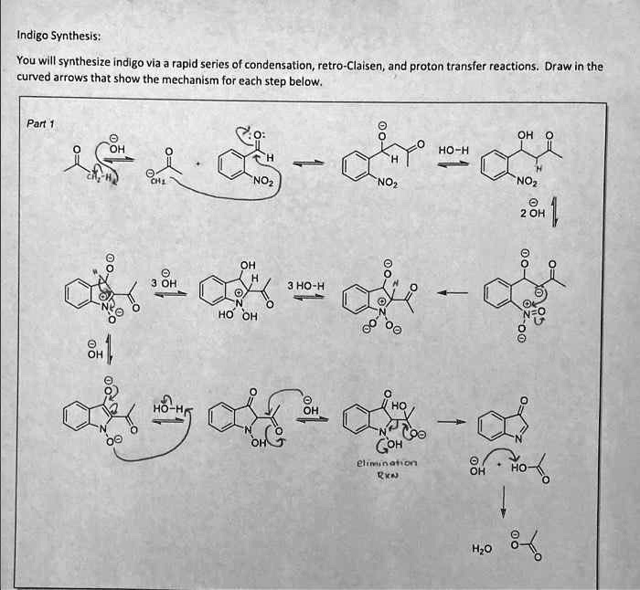 Indigo Synthesis: You will synthesize indigo via a rapid series of ...