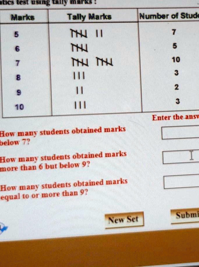 SOLVED: 'the following table represents the marks obtained by 30 ...