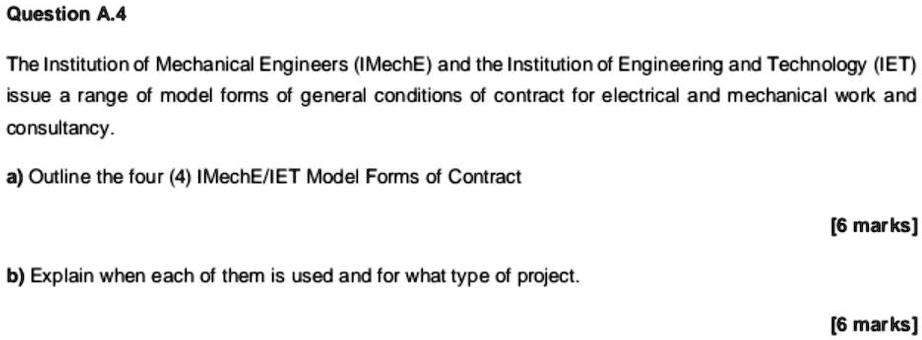 SOLVED: The Institution of Mechanical Engineers (IMechE) and the ...