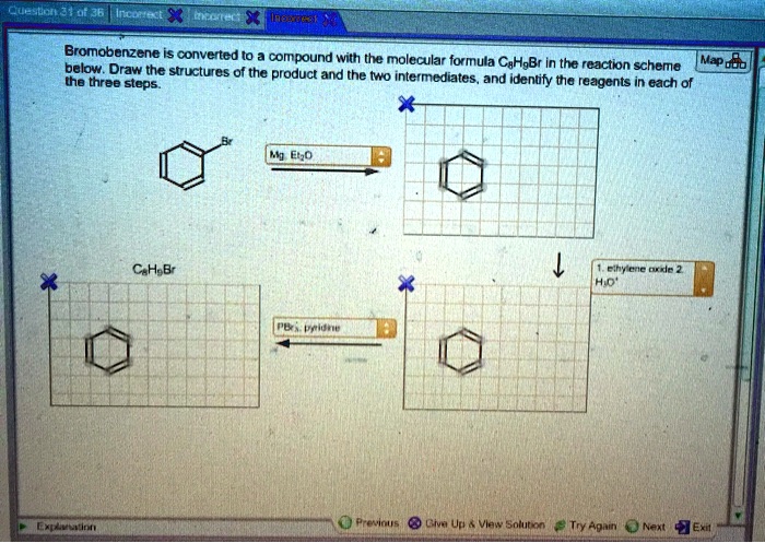 SOLVED: A ballad Bromobenzene is converted to a compound with the ...