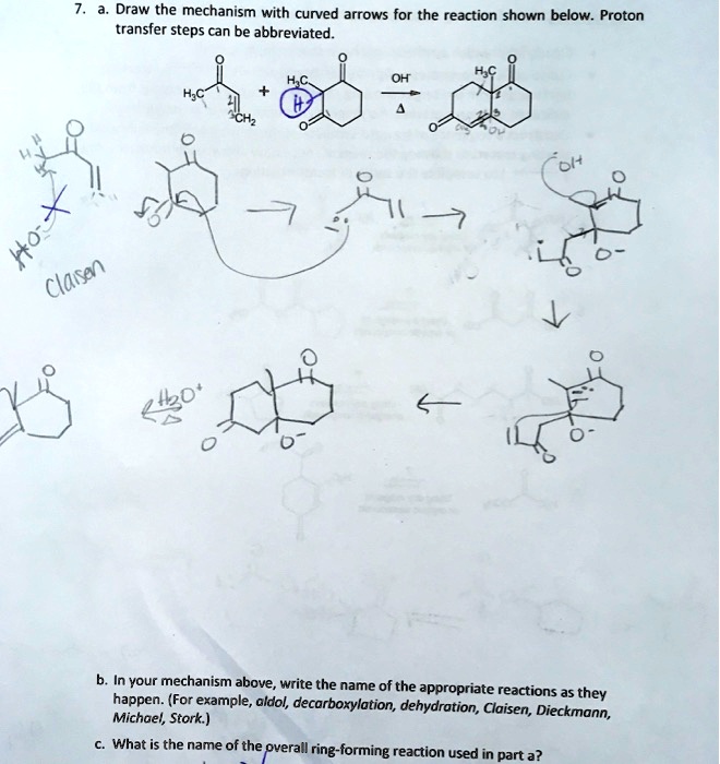 SOLVED: Draw the mechanism with curved arrows for the reaction shown ...