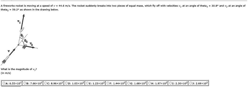 SOLVED: fireworks rocket moving speed of thetaz shown the dravring ...