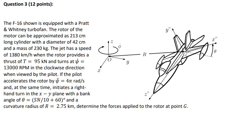 SOLVED: Question 3(12 points) The F-16 shown is equipped with a Pratt ...