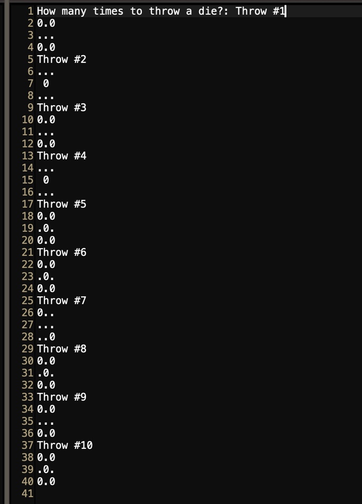Throw Die Program â†’ Write a JAVA program that simulates throwing a ...