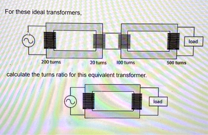 SOLVED: For these ideal transformers: 200 turns 20 turns 100 turns 500 ...