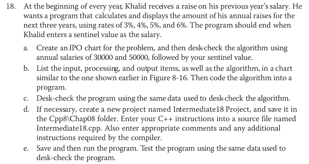 [GET ANSWER] 18. At the beginning of every year, Khalid receives a ...