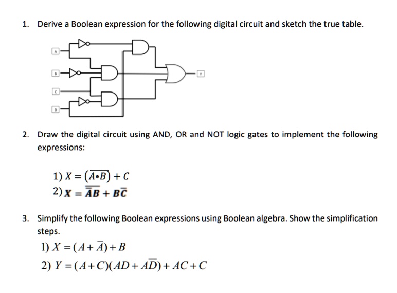 Solved Using Matlab Derive A Boolean Expression For The Following Digital Circuit And Sketch