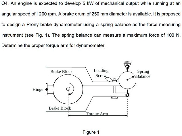 Q4. An engine is expected to develop 5 kW of mechanical...
