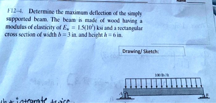 SOLVED: L = 10 ft F12-4. Determine the maximum deflection of the simply ...