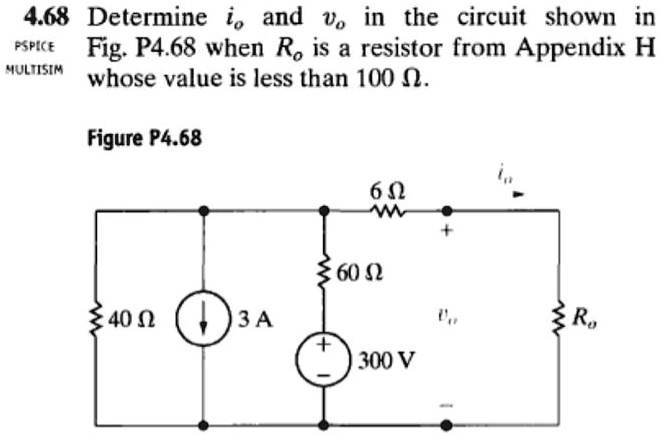 [GET ANSWER] 468 determine i and v in the circuit shown in fig p468 when r is a resistor from ...