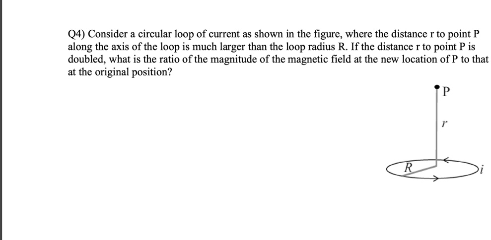 q4 consider a circular loop of current as shown in the figure where the distance r to point p ...