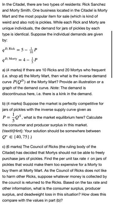 in the citadel there are two types of residents rick sanchez and morty ...