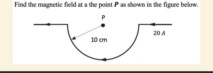 SOLVED: Find the magnetic field at a the point P as shown in the figure ...
