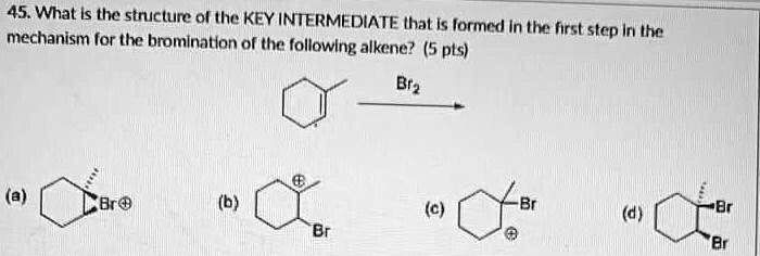 SOLVED: 45. What Is the struclure ol Ihe KEY INTERMEDIATE Ihat Is ...