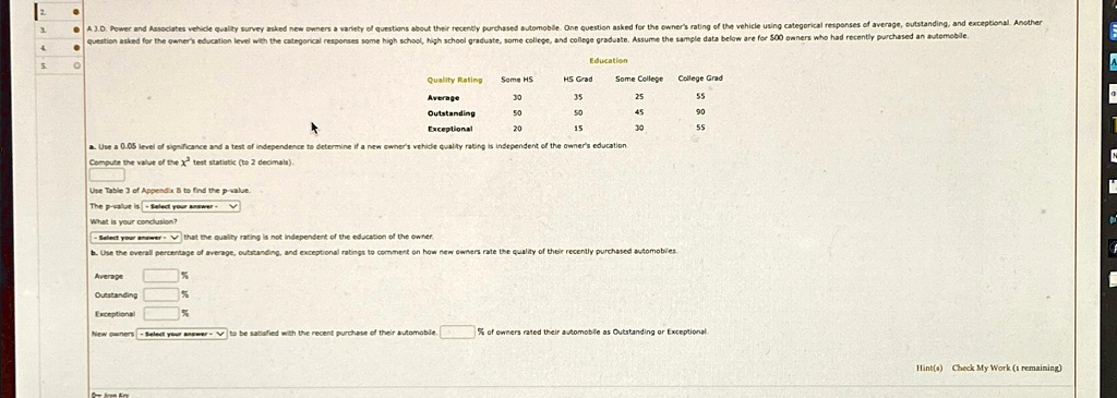 a use a 005 level of significance and a test of independence to ...